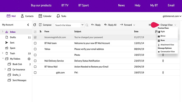 We've updated your email | BT Help