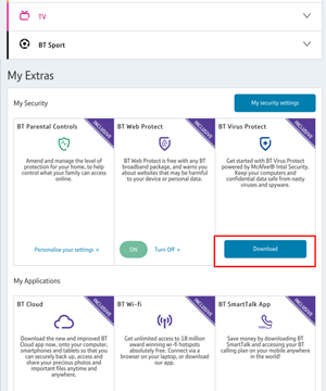 BT Virus Protect app | BT Help